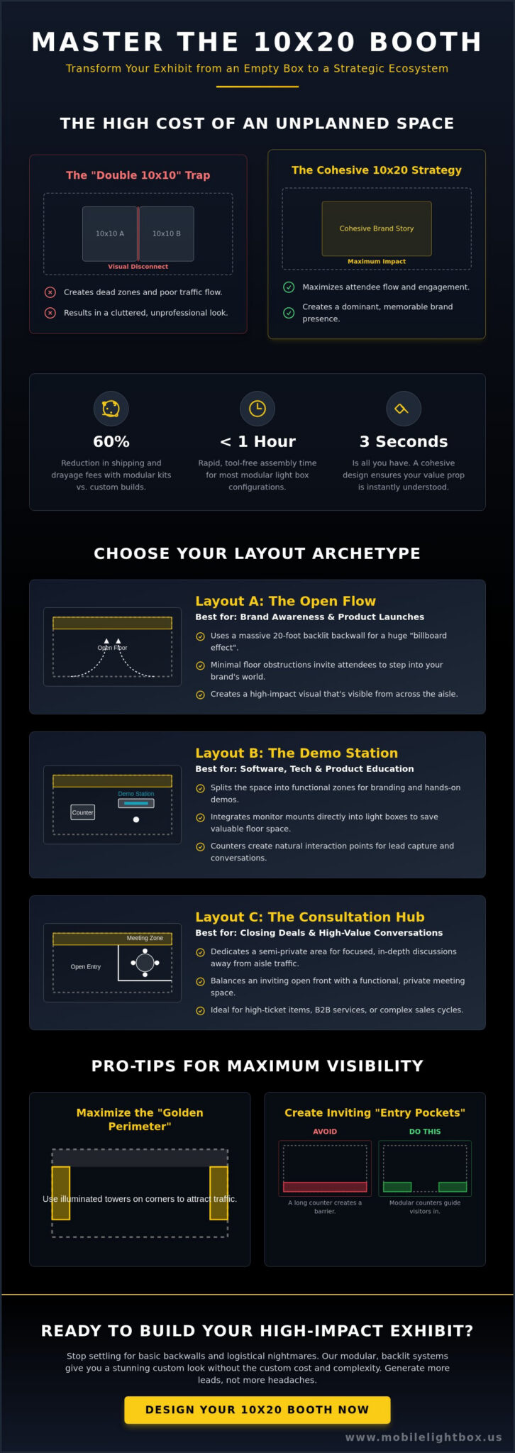10×20 Trade Show Booth Layout: The Strategic Setup Guide for 2026